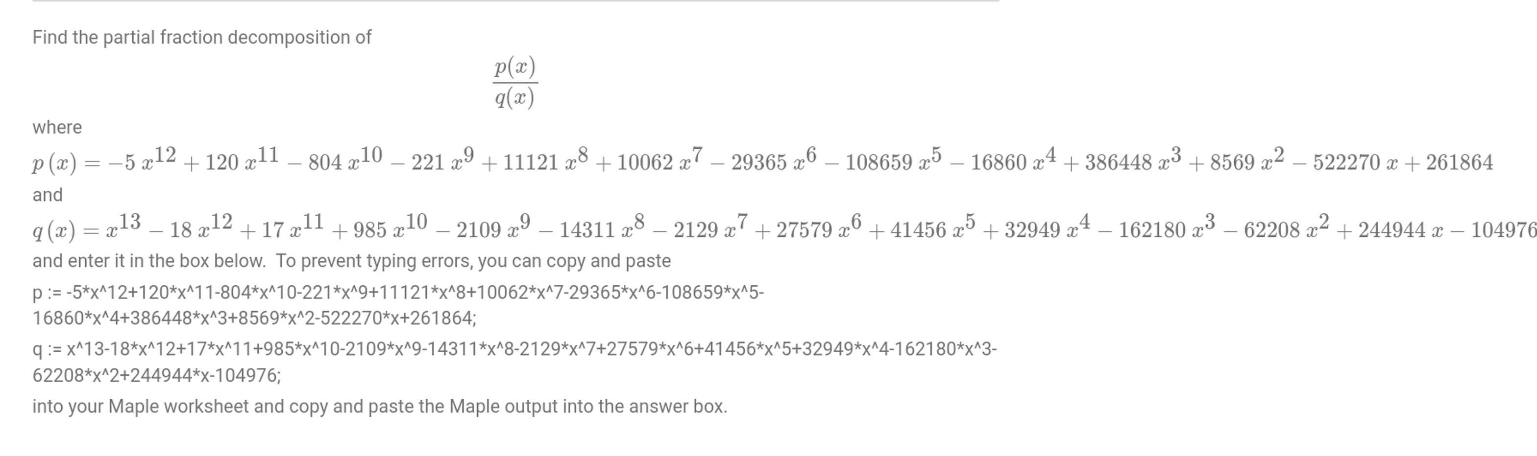 Solved Find the partial fraction decomposition | Chegg.com