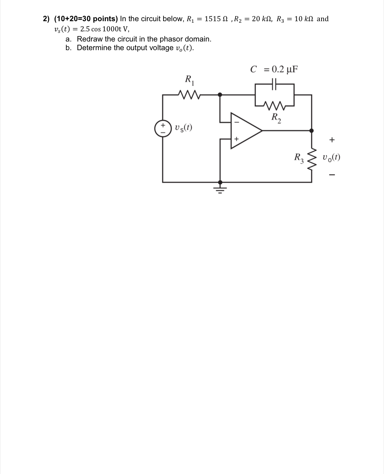 Solved points) ﻿In the circuit below, | Chegg.com