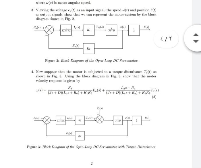 Solved 3. Viewing the voltage ea(t) as an input signal, the | Chegg.com