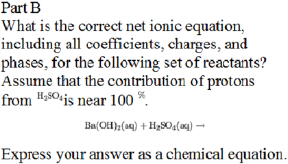 Solved What is the correct net ionic equation, including all | Chegg.com