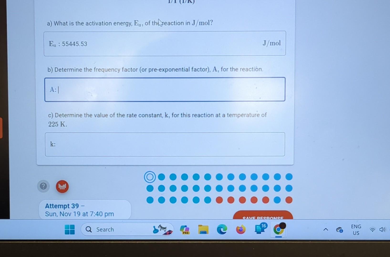 Solved The graph below is an Arrhenius plot which | Chegg.com