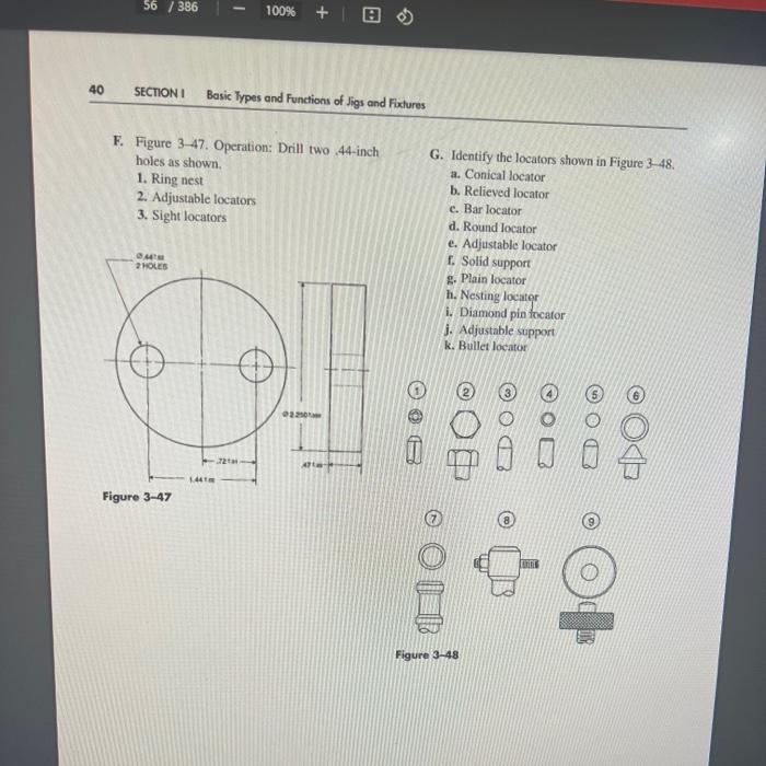 Solved B. Figure 3-43. Operation: Mill two .22×.22. inch | Chegg.com