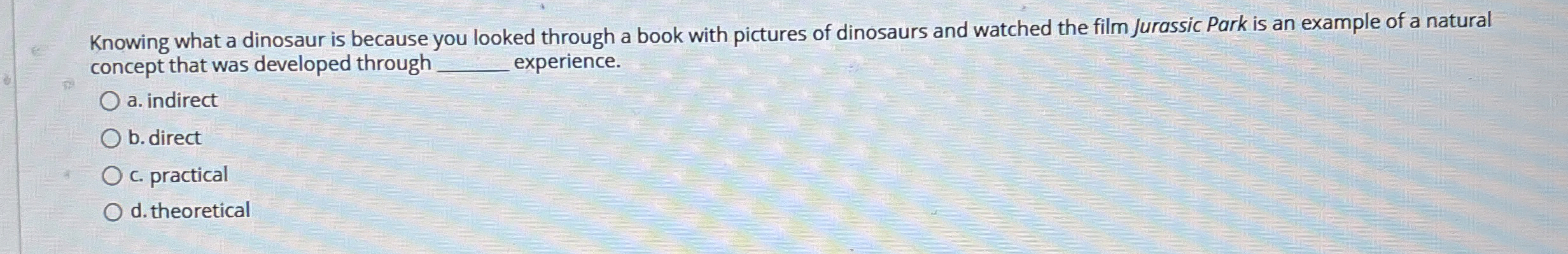 Solved Knowing what a rainbow looks like because you have | Chegg.com