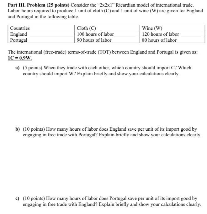 Solved Part III. Problem ( 25 points) Consider the " 2×2×1 " | Chegg.com