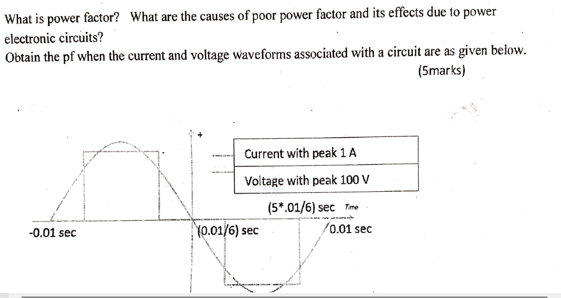 Solved What is power factor? What are the causes of poor | Chegg.com