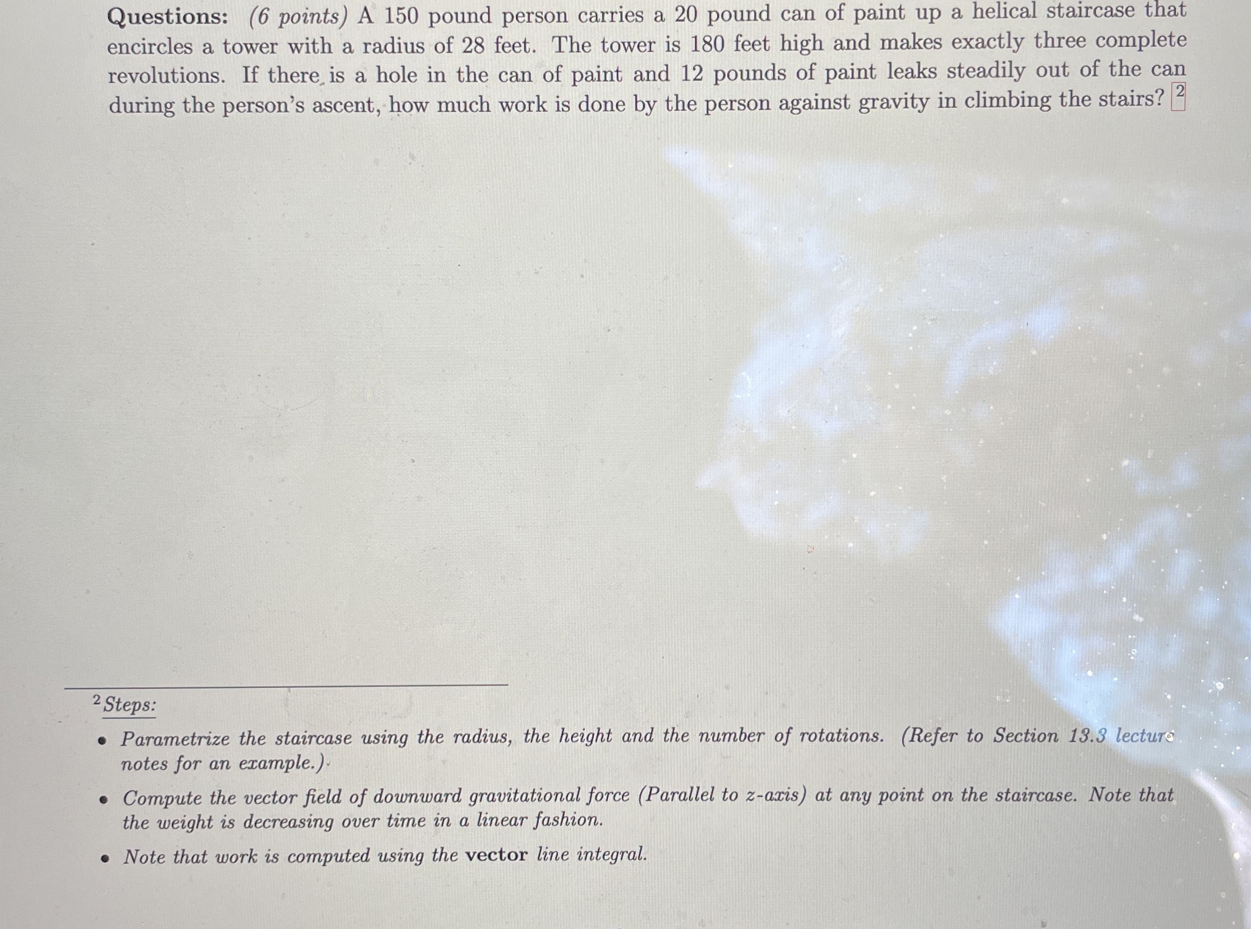 Solved Questions: (6 ﻿points) ﻿A 150 ﻿pound person carries a | Chegg.com