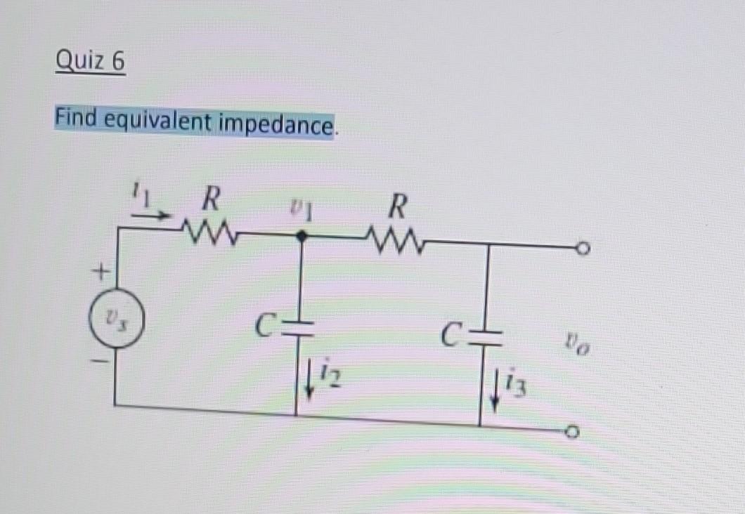 Solved Find equivalent impedance | Chegg.com