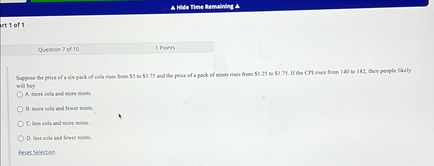 Solved Hide Time RemainingQuestion 7 ﻿of 101 ﻿PointsSuppose | Chegg.com