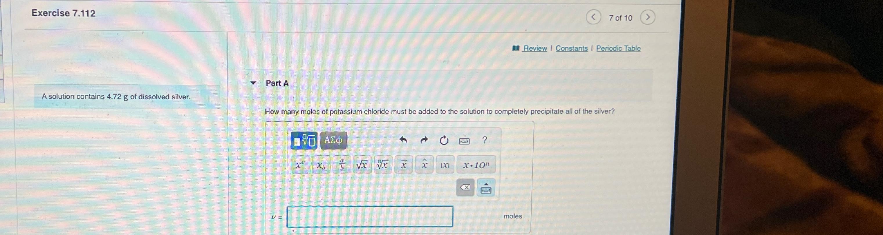 Solved Exercise 7.1127 ﻿of 10Review I Constants I Periodic | Chegg.com