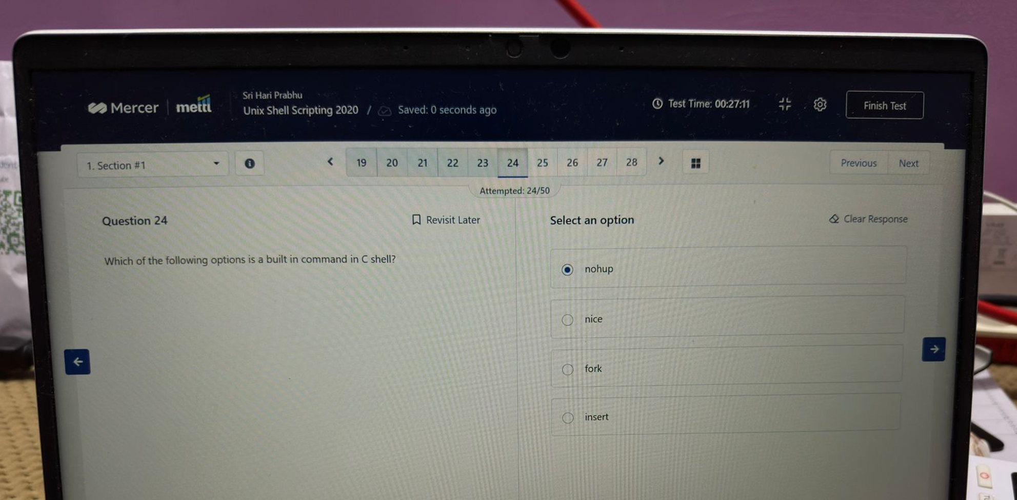 Solved Question 24Which of the following options is a built | Chegg.com