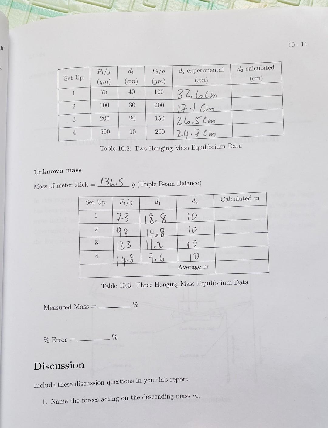 Lab 10 Moment of Inertia for Disk and Ring and | Chegg.com