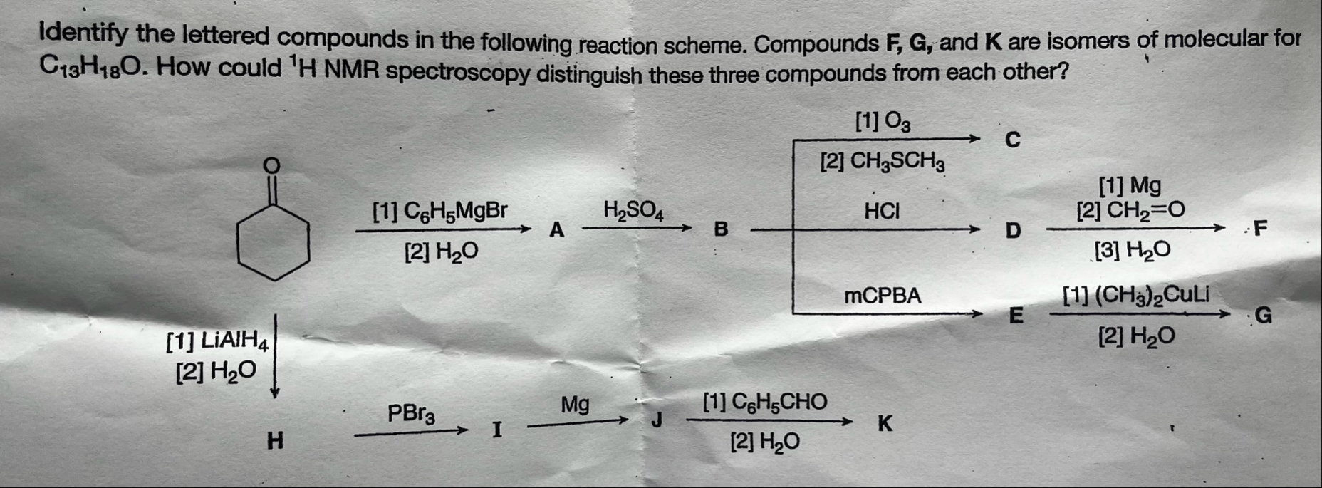 Solved Identify the lettered compounds in the following | Chegg.com