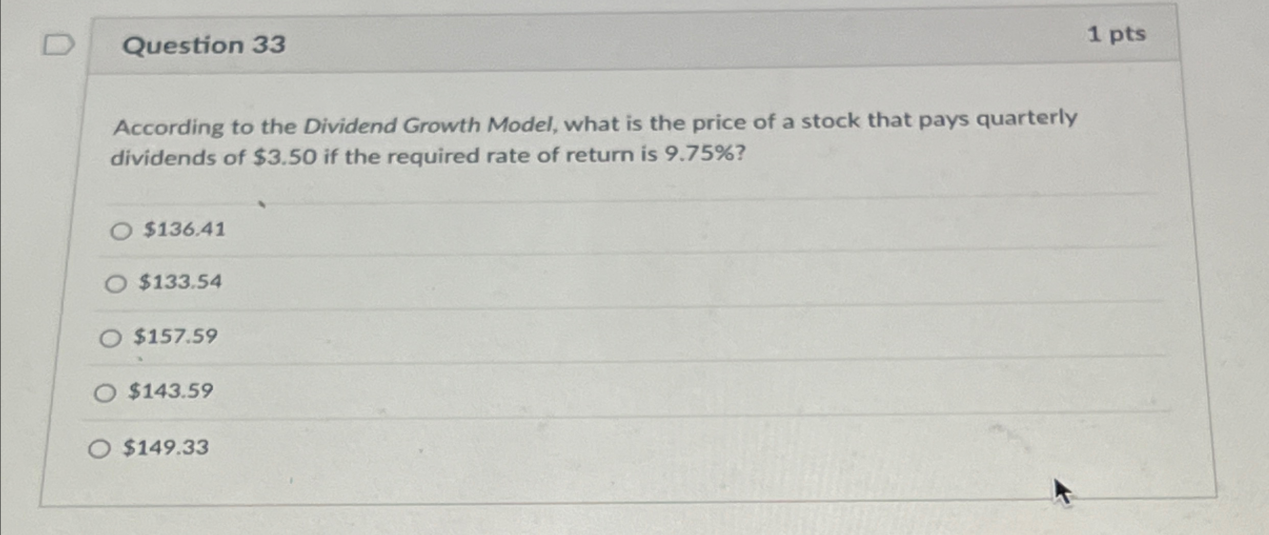 Solved Question 331 ﻿ptsAccording to the Dividend Growth | Chegg.com