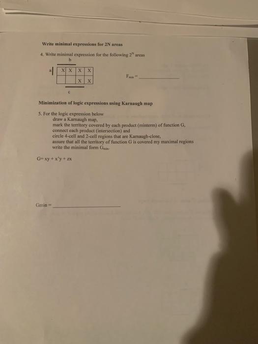 Solved F DI 3. Minimization of logic expressions using | Chegg.com