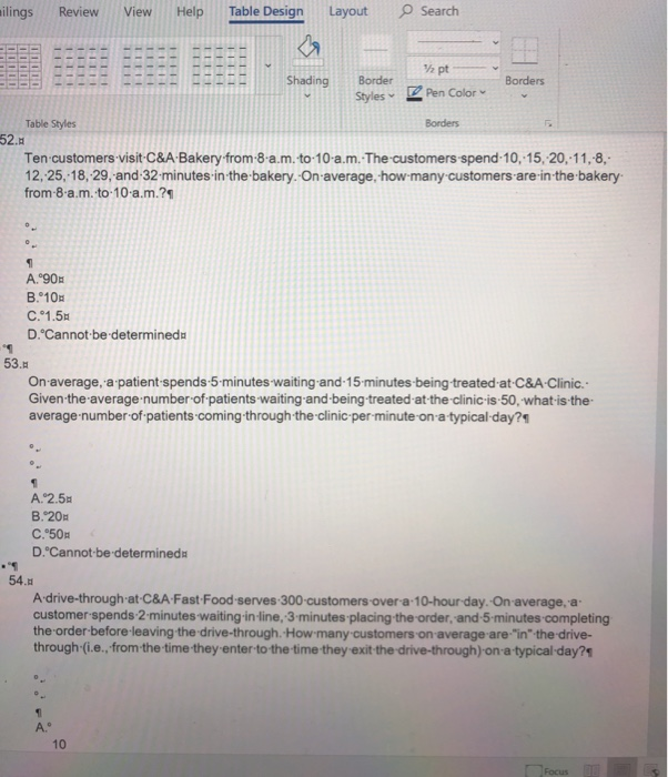 Solved ilings Review View Help Table Design Layout Search | Chegg.com