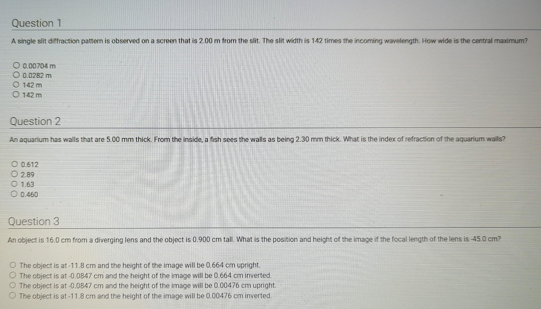 Solved A single slit diffraction pattern is observed on a | Chegg.com