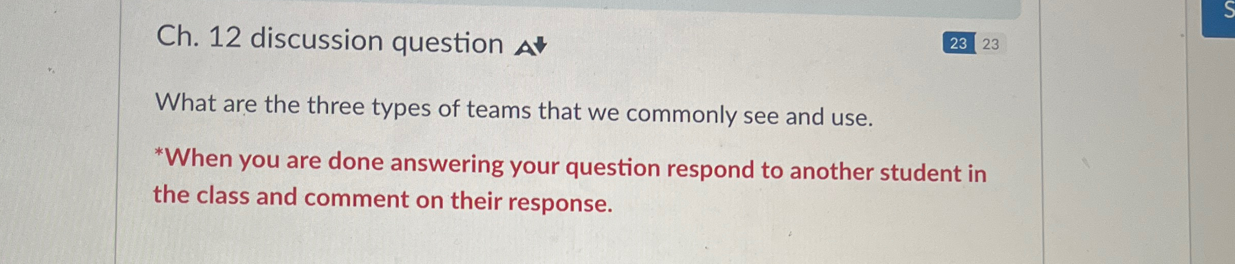 Solved Ch. 12 ﻿discussion questionWhat are the three types | Chegg.com