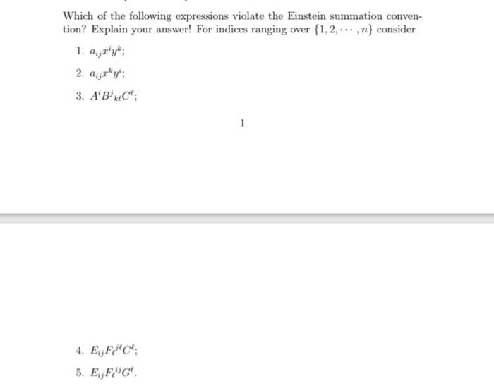 Solved Which of the following expressions violate the | Chegg.com
