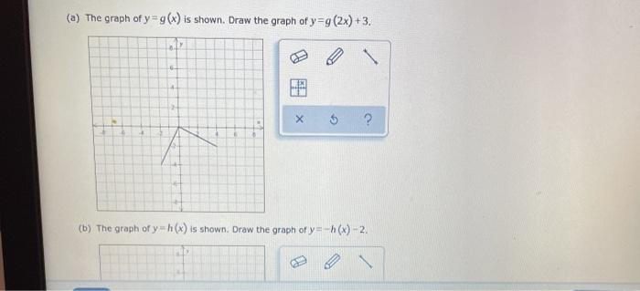 Solved (a) The graph of y=g(x) is shown. Draw the graph of | Chegg.com