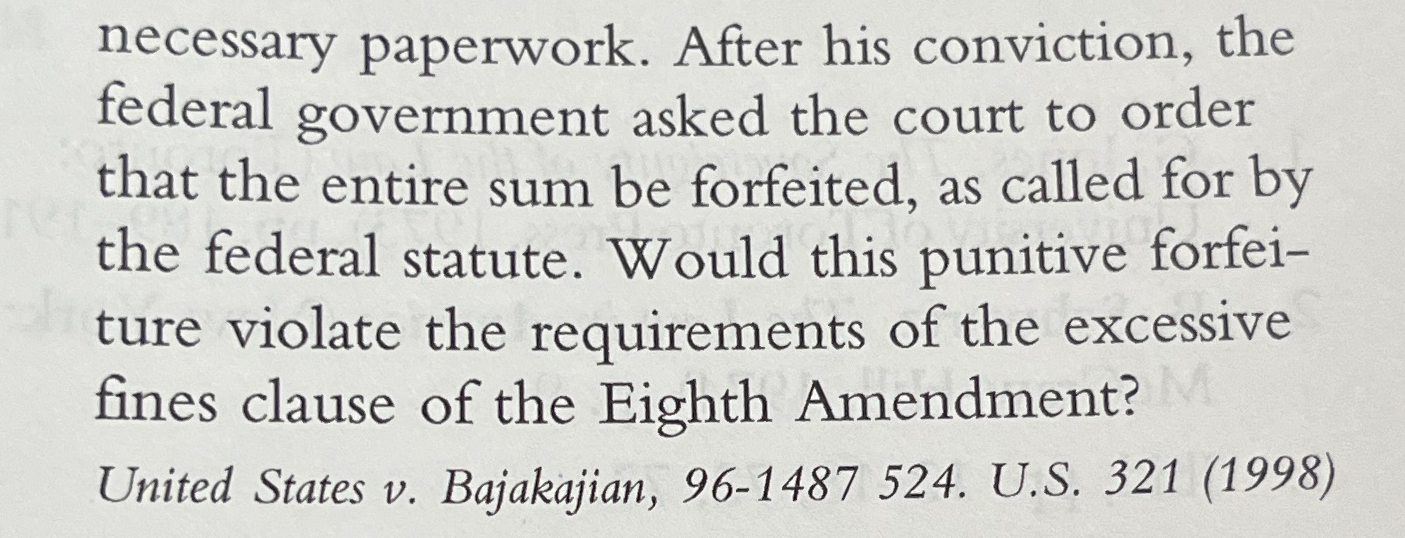 Solved necessary paperwork. After his conviction, the | Chegg.com