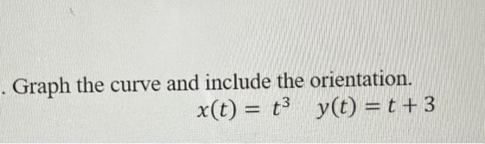 Solved Graph the curve and include the orientation. | Chegg.com