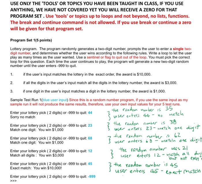 Solved USE ONLY THE 'TOOLS' OR TOPICS YOU HAVE BEEN TAUGHT | Chegg.com