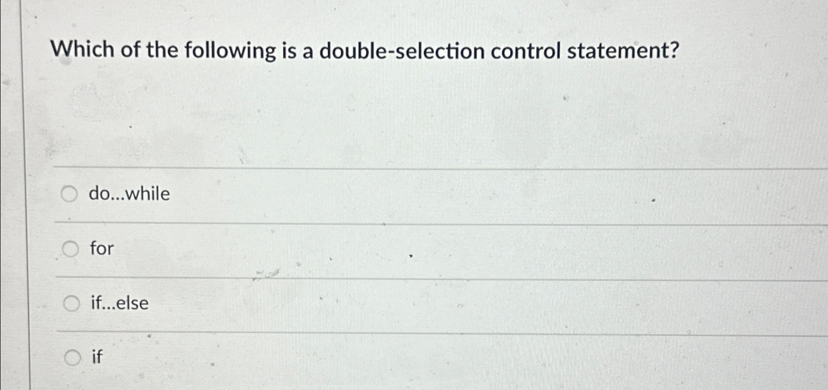 Solved Which of the following is a double-selection control | Chegg.com