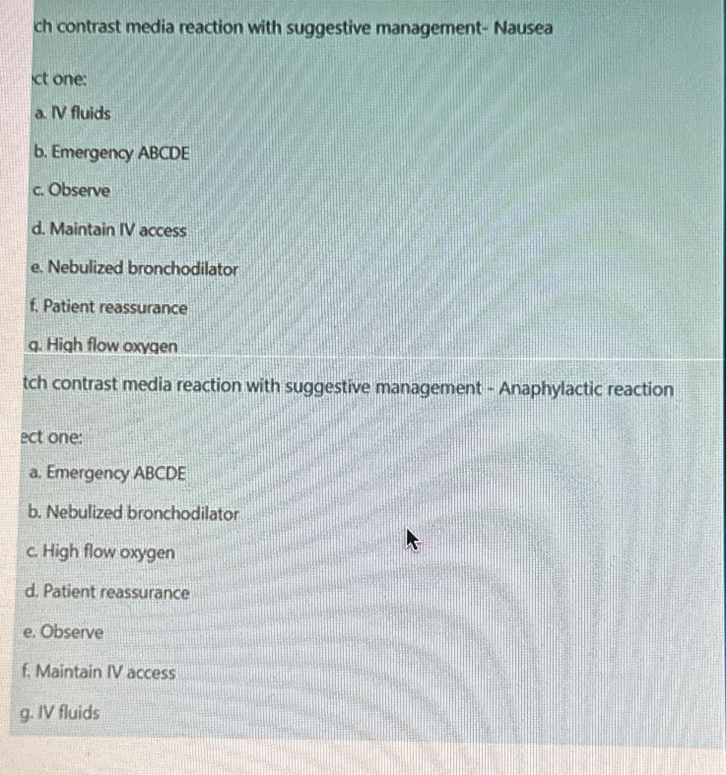 Solved ch contrast media reaction with suggestive | Chegg.com