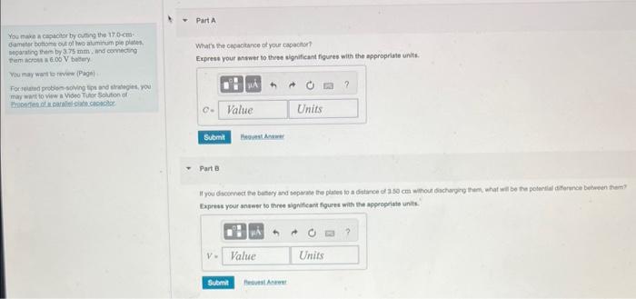 Solved You mai a a capicitar by cuang the 370 -Cta- damester | Chegg.com