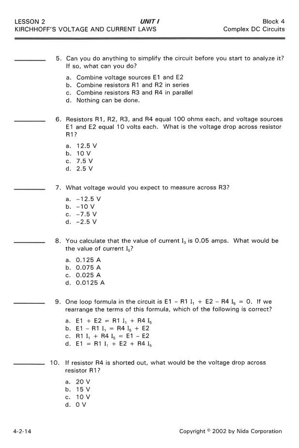Solved Block 4 Complex DC Circuits UNIT LESSON 2 KIRCHHOFF'S | Chegg.com