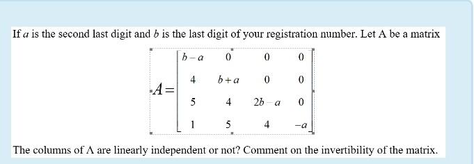Solved If a is the second last digit and b is the last digit | Chegg.com