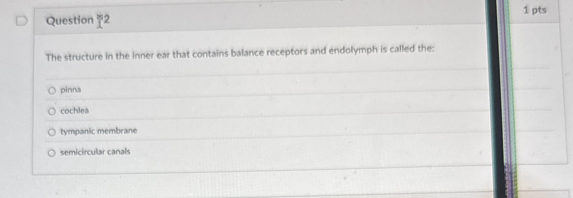 Question ?22The structure in the inner ear that | Chegg.com