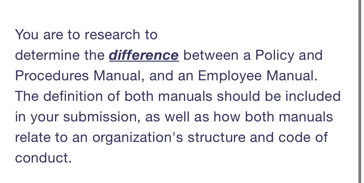 Solved You are to research to determine the difference | Chegg.com