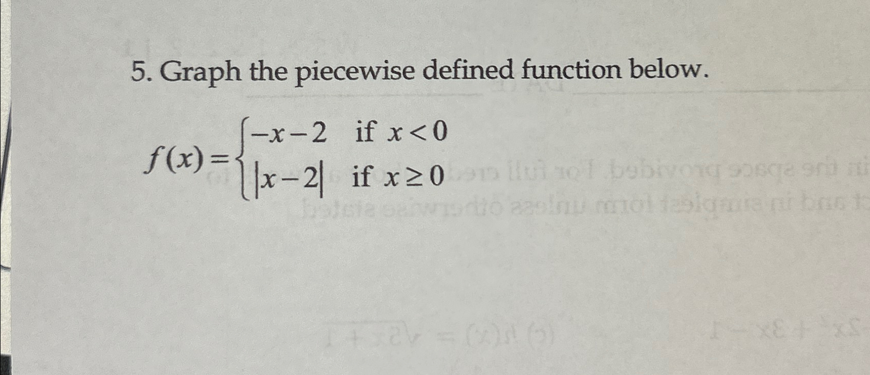 Solved Graph the piecewise defined function | Chegg.com