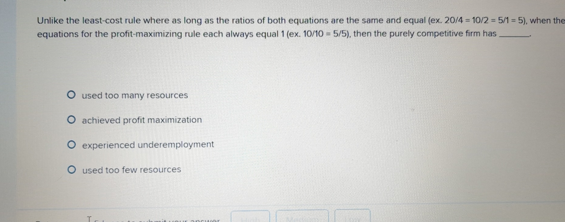 Solved Unlike the least-cost rule where as long as the | Chegg.com