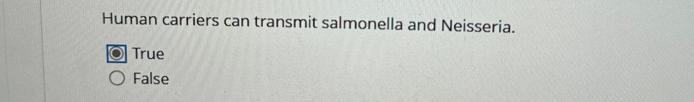 Solved Human carriers can transmit salmonella and | Chegg.com