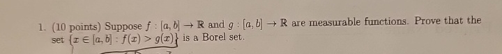 Solved (10 ﻿points) ﻿Suppose f:[a,b]→R ﻿and g:[a,b]→R ﻿are | Chegg.com