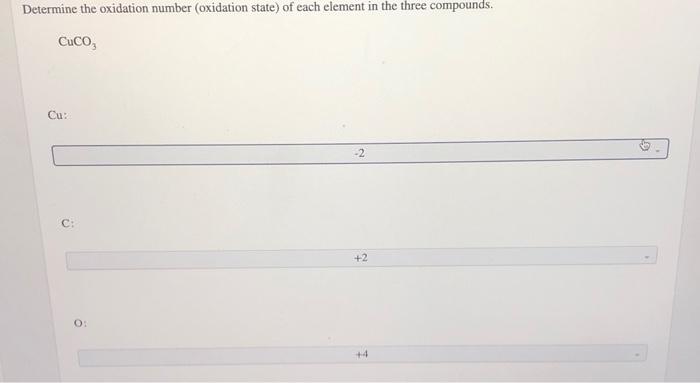 Solved Determine the oxidation number (oxidation state) of | Chegg.com