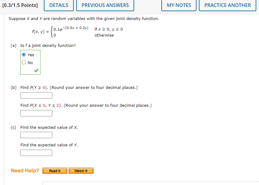 Solved Suppose x ﻿and Y ﻿are random variables with the given | Chegg.com