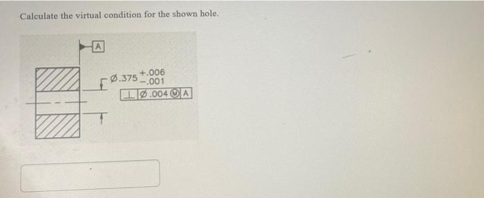 Solved Calculate the virtual condition for the shown hole. A | Chegg.com