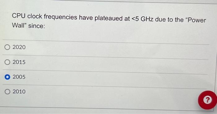 Solved CPU clock frequencies have plateaued at