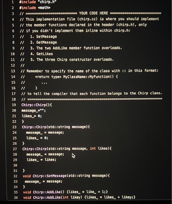 Solved Create main.cc nain.cc will implement the | Chegg.com