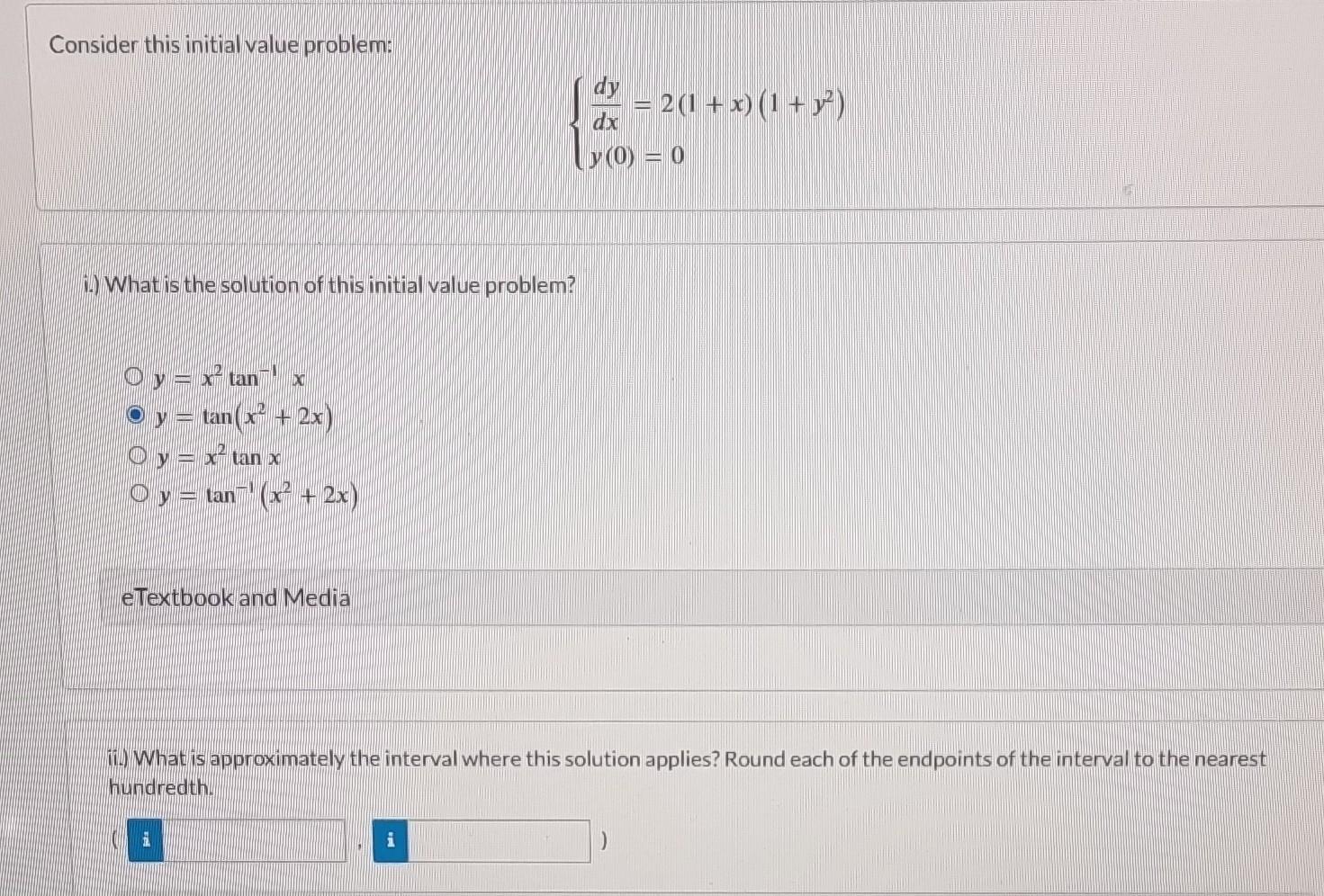 Solved Consider this initial value problem: | Chegg.com