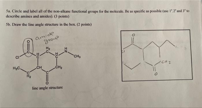 Solved Sa. Circle and label all of the non-alkane functional | Chegg.com