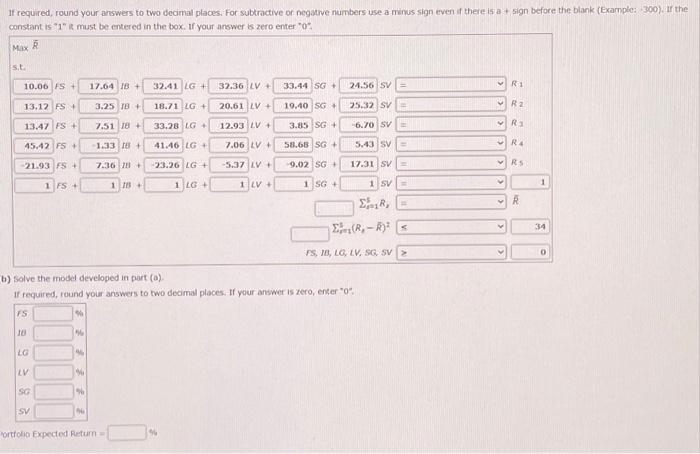 Solved A second version of the Markowitz portfotio model | Chegg.com
