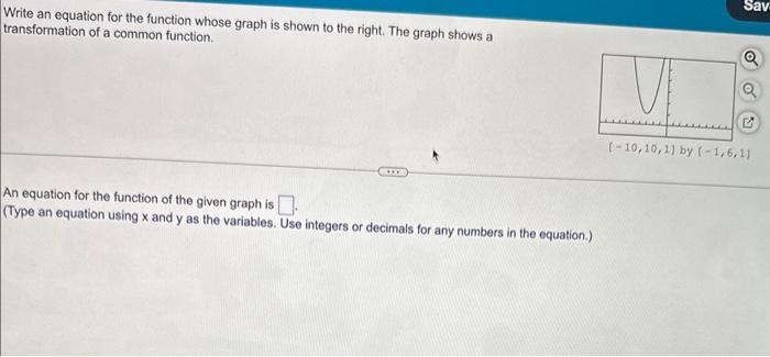 Solved Write an equation for the function whose graph is | Chegg.com