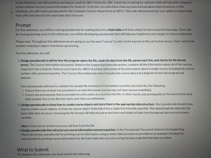 Solved In this milestone, you will continue working on a | Chegg.com