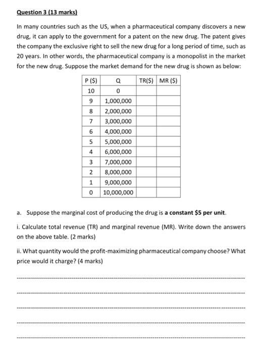 Solved Question 3 ( 13 marks) In many countries such as the | Chegg.com