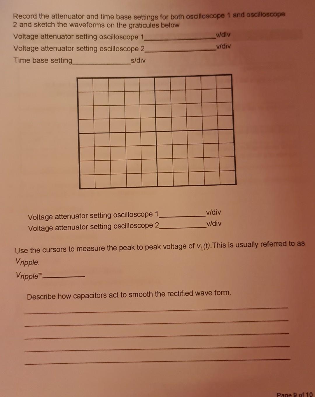Solved 3. FULL WAVE RECTIFICATION WITH CAPACITOR SMOOTHING | Chegg.com