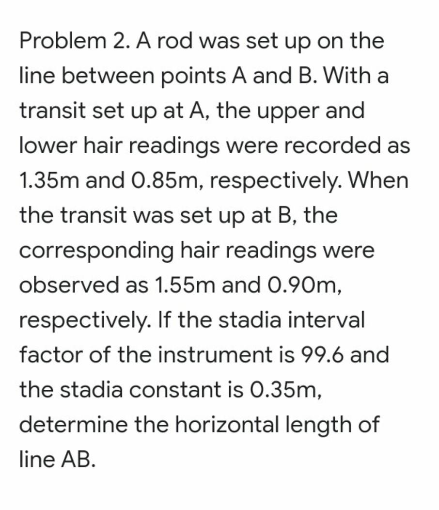 Solved Problem 2. A rod was set up on the line between | Chegg.com